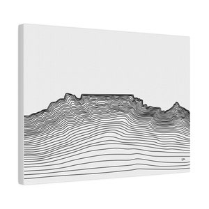 Table Mountain Line Sketch Print Matte Canvas, Stretched, 0.75" - Etsy