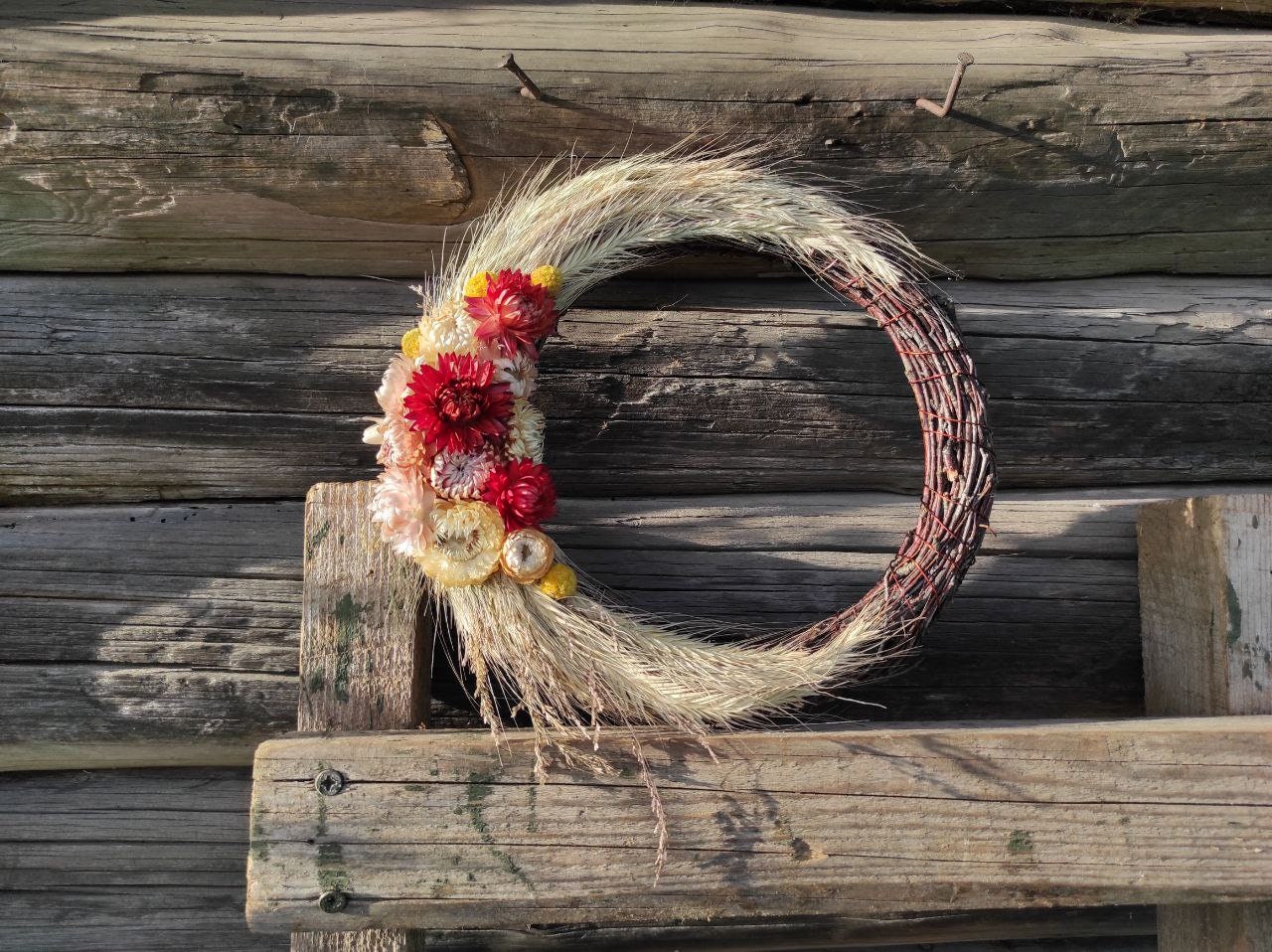 Crescent Moon Wreath Pagan Altar Wreath Dried Floral - Etsy