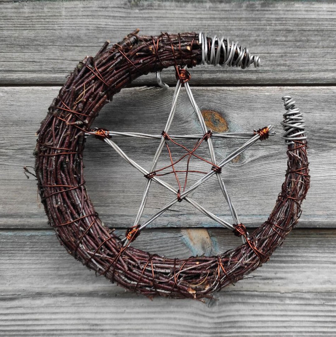 Moon Phase Pentacle Wreath Pentacle Wreath - Etsy