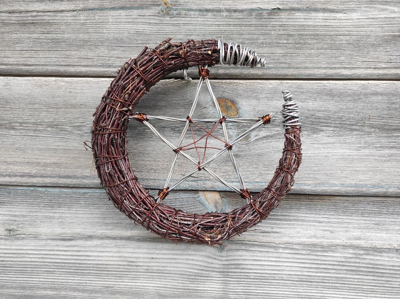 Moon Phase Pentacle Wreath Pentacle Wreath - Etsy