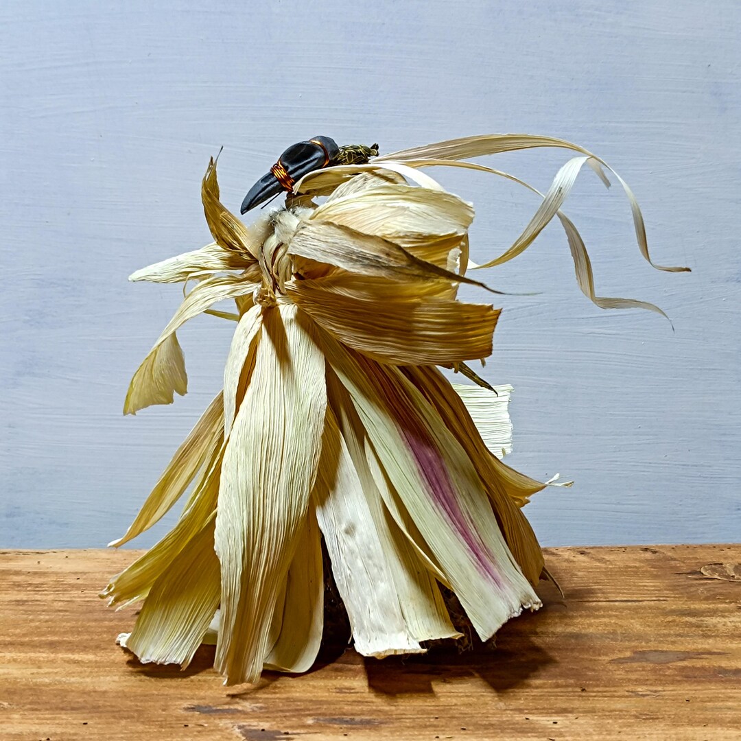 Corn Husk Doll, Crow Spirit Doll, Art Doll, Husk Doll, Pagan Doll ...