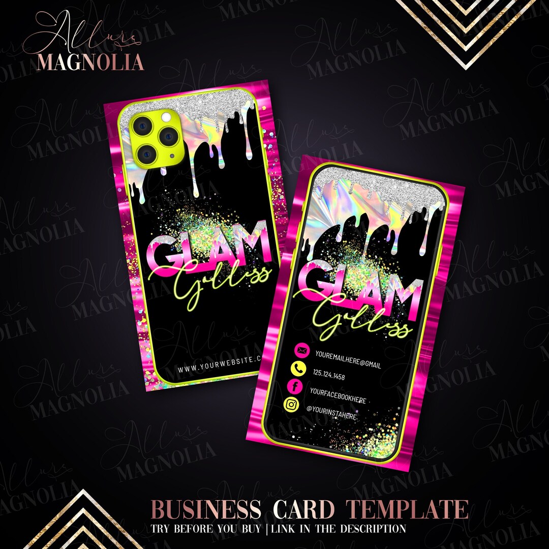 BEAUTY BUSINESS CARD, Beauty Cosmetics Business Cards, Editable Beauty ...