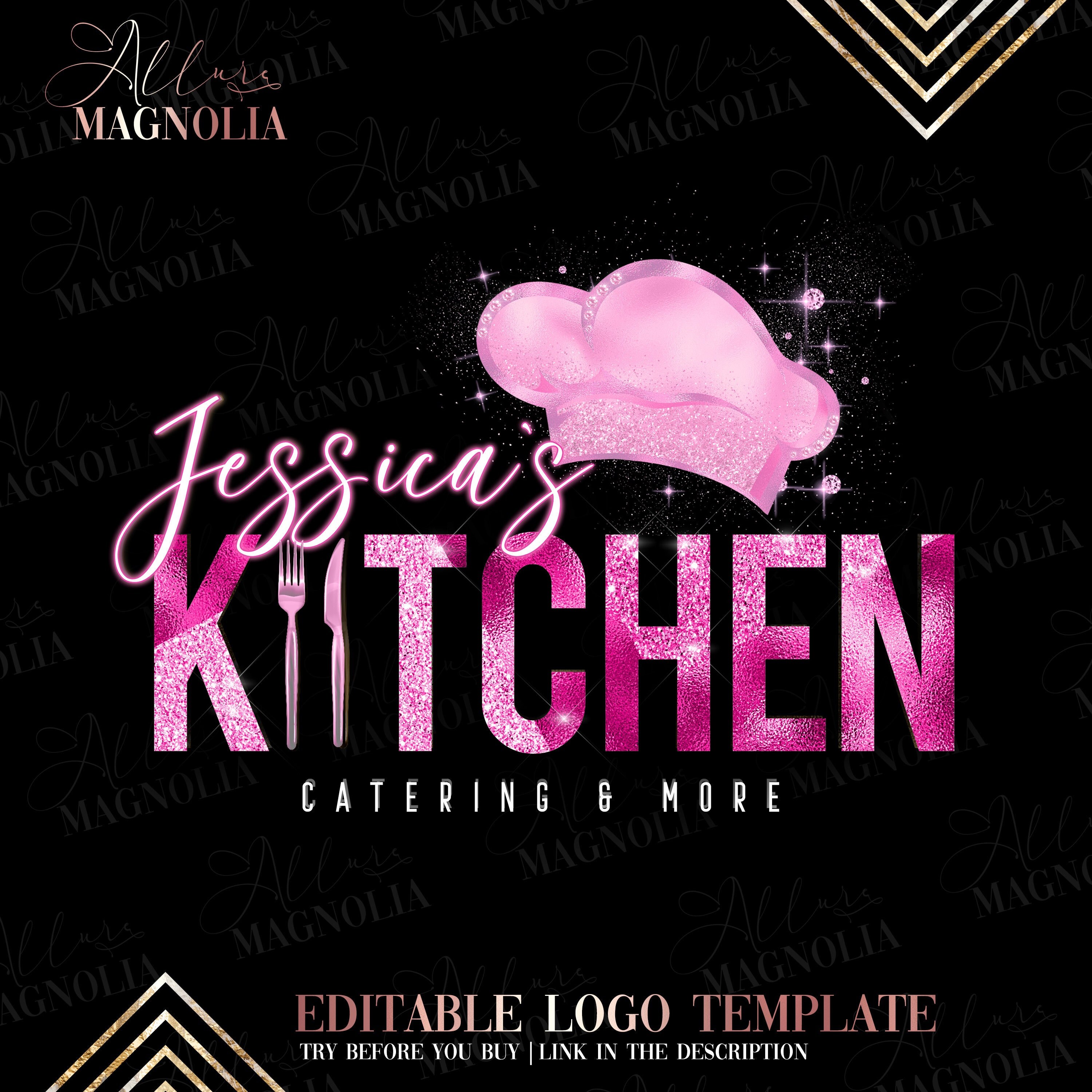 Logo Template Editable Chef Logo food Logo Template Food Logo Design ...