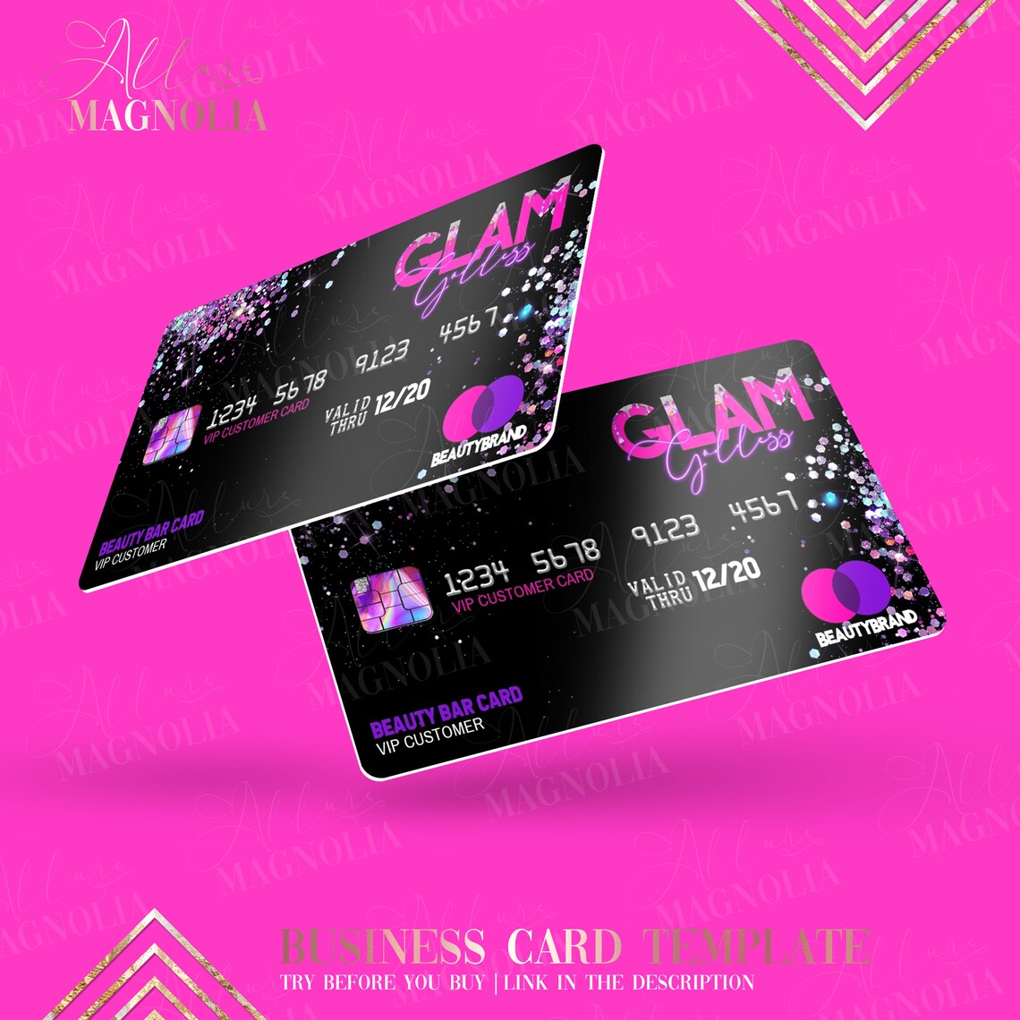 BEAUTY BUSINESS CARD Beauty Cosmetics Business Cards | Etsy