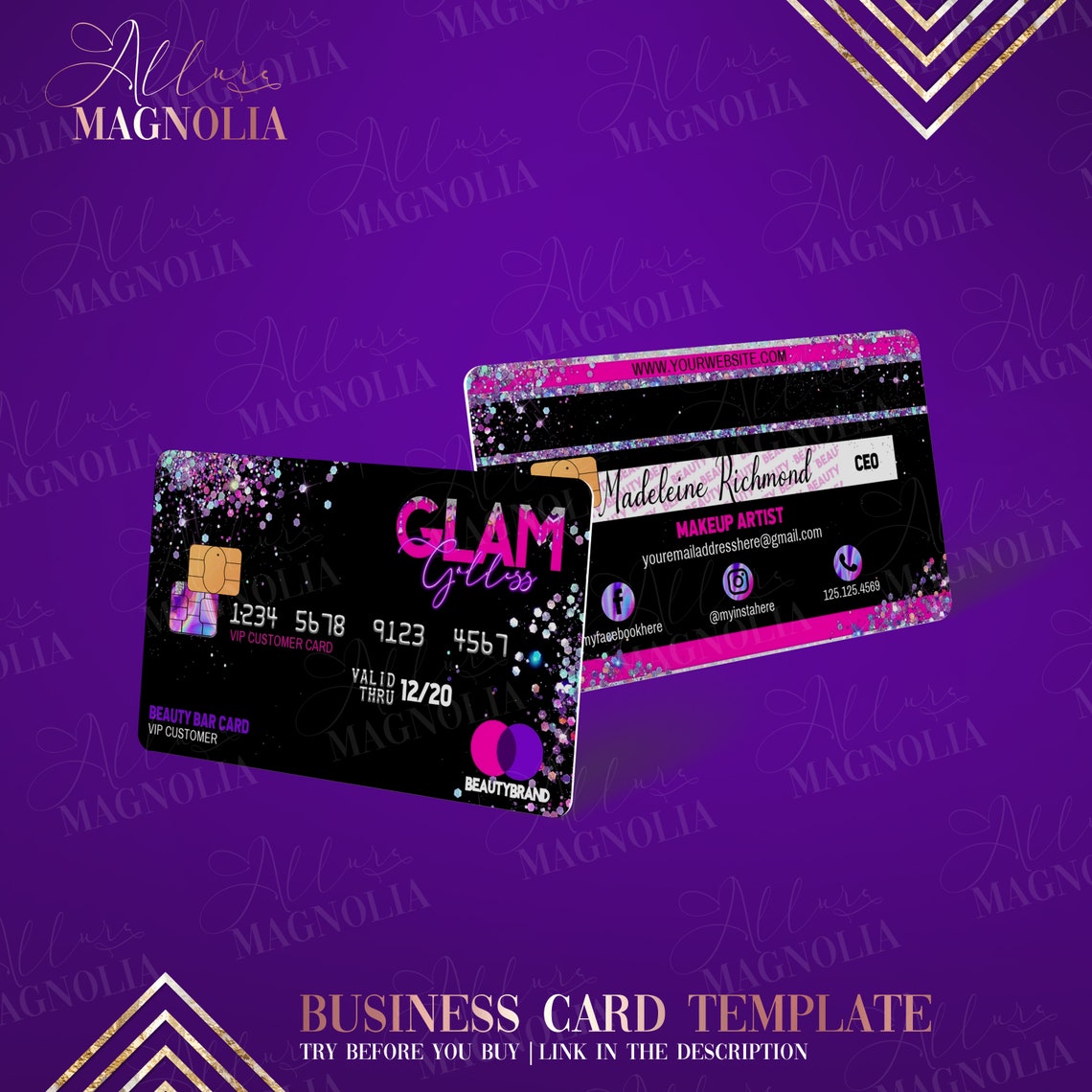 BEAUTY BUSINESS CARD Beauty Cosmetics Business Cards | Etsy