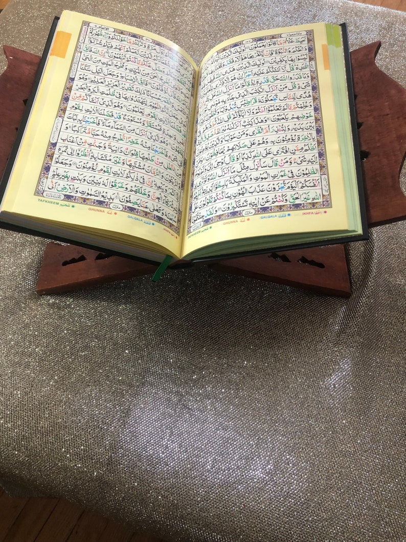 Wooden Quran Holder | Folding Reading Table | Engraved Quran Stand ...