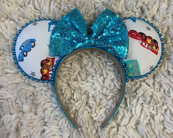 Race Car Minnie Mouse Ears, Cars Mickey Ears, Cars Ears, Race Car ...
