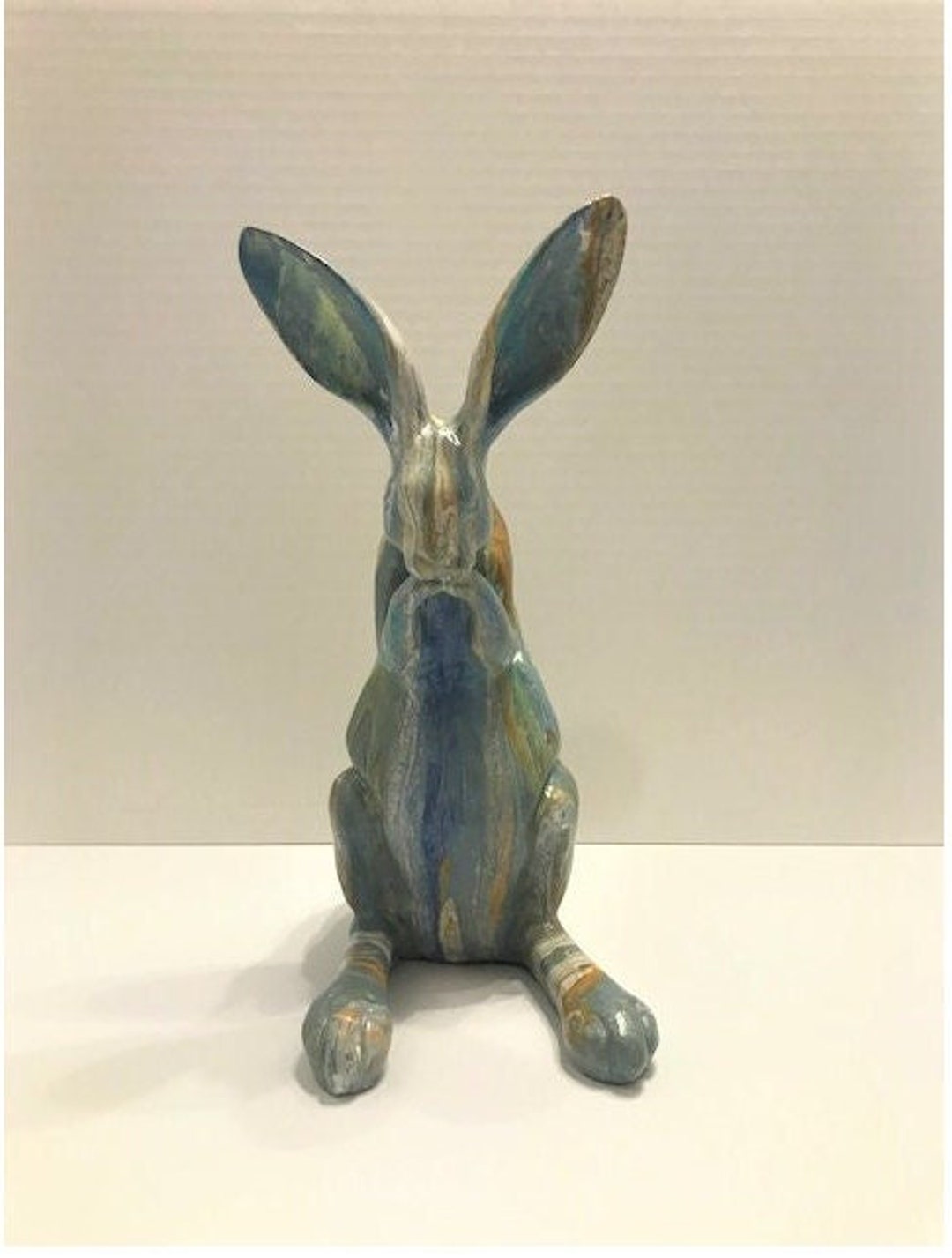 Abstract Fluid Art Rabbit Statue - Etsy