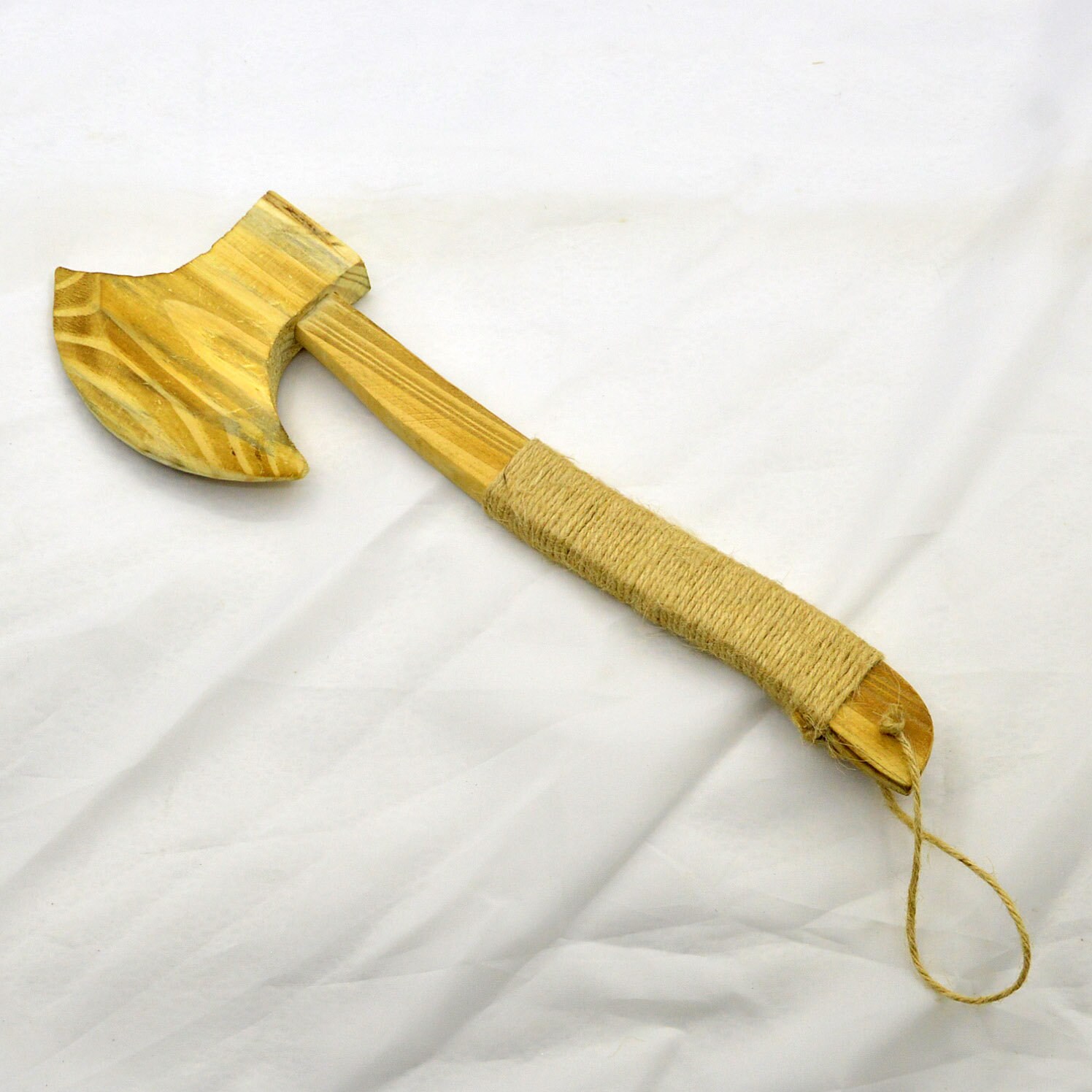 Toy Wooden Axe Handle Wrapped with Hemp Rope and the Tail | Etsy