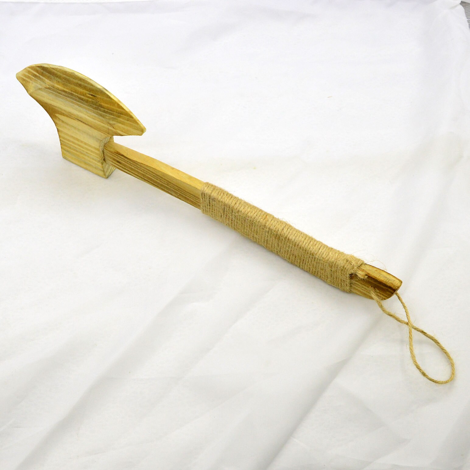 Toy Wooden Axe Handle Wrapped with Hemp Rope and the Tail | Etsy