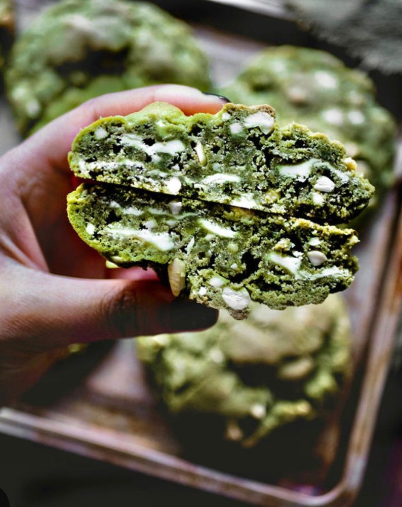 Matcha White Chocolate Chunk Cookie - Etsy