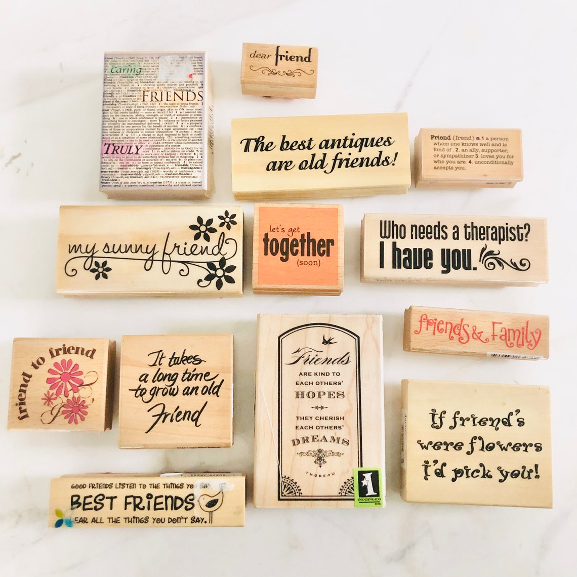 Friend Stamps Rubber Stamps Best Friends Stamps Stamping | Etsy