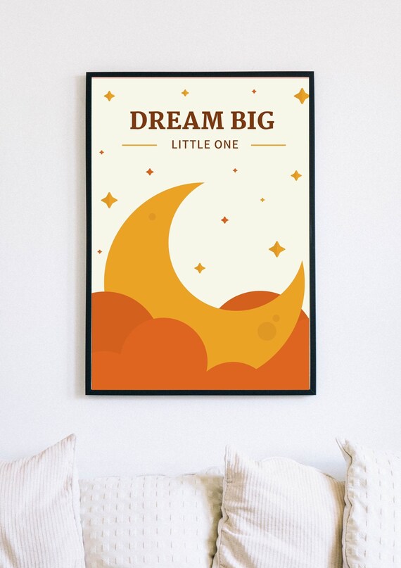 Printable Dream Big Poster Printable Nursery Artwork Dream | Etsy
