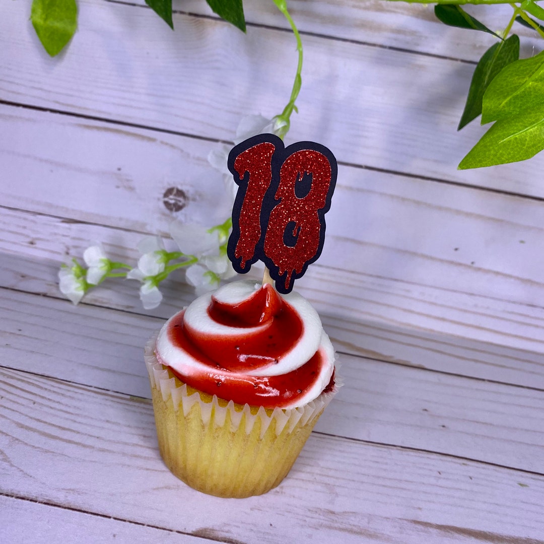 Horror Cupcake Toppers, Horror Birthday, Killer Birthday, Horror Cake ...