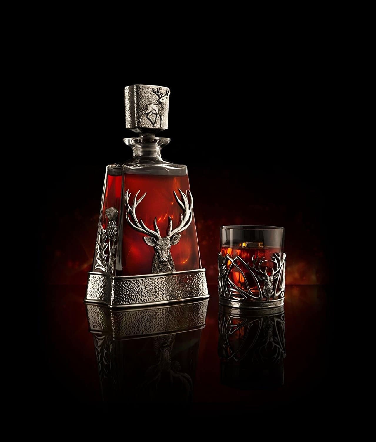 Personalised Stag Decanter & 2 Stag Glasses Set - Etsy UK