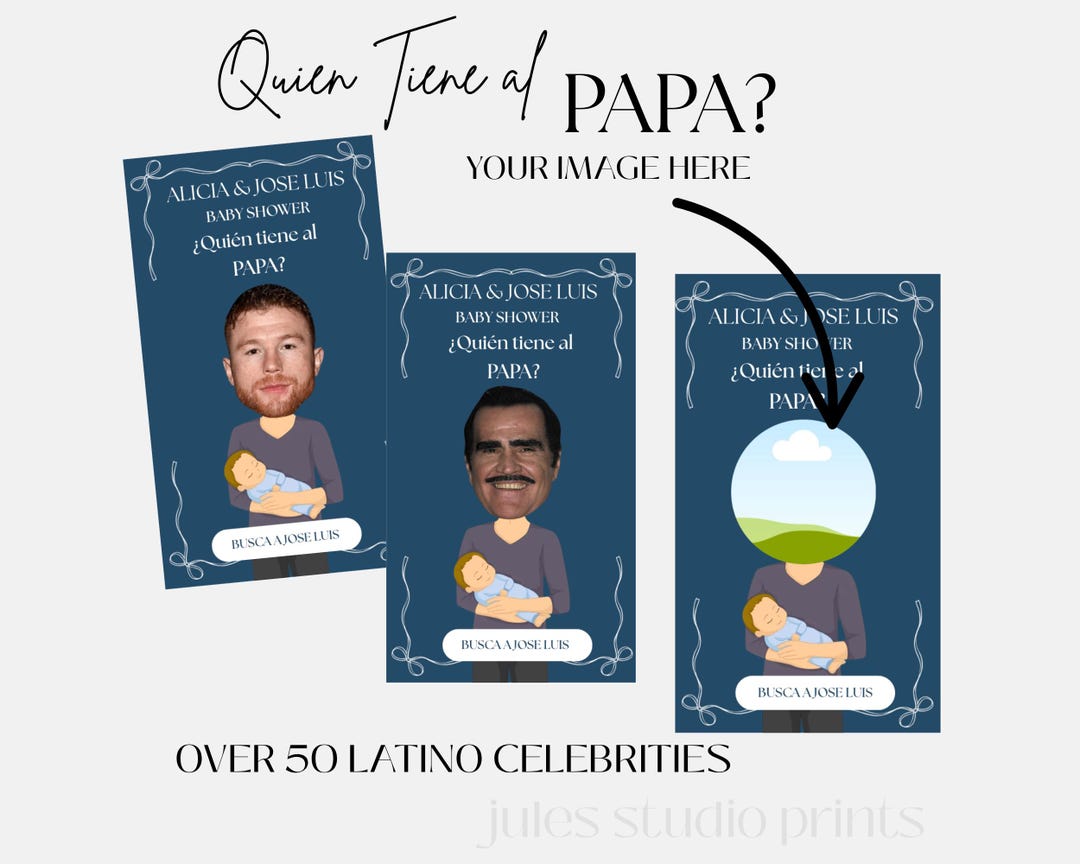 Quién Tiene Al Papa? Baby Shower Game | Funny Baby Shower Printable ...