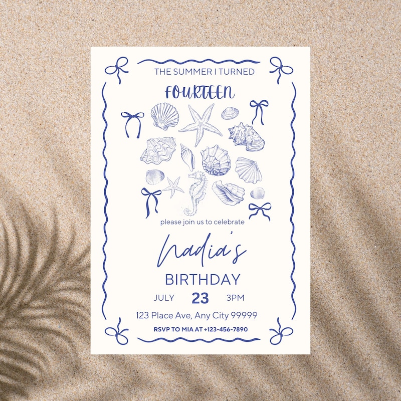 Seashell Invitations - Etsy