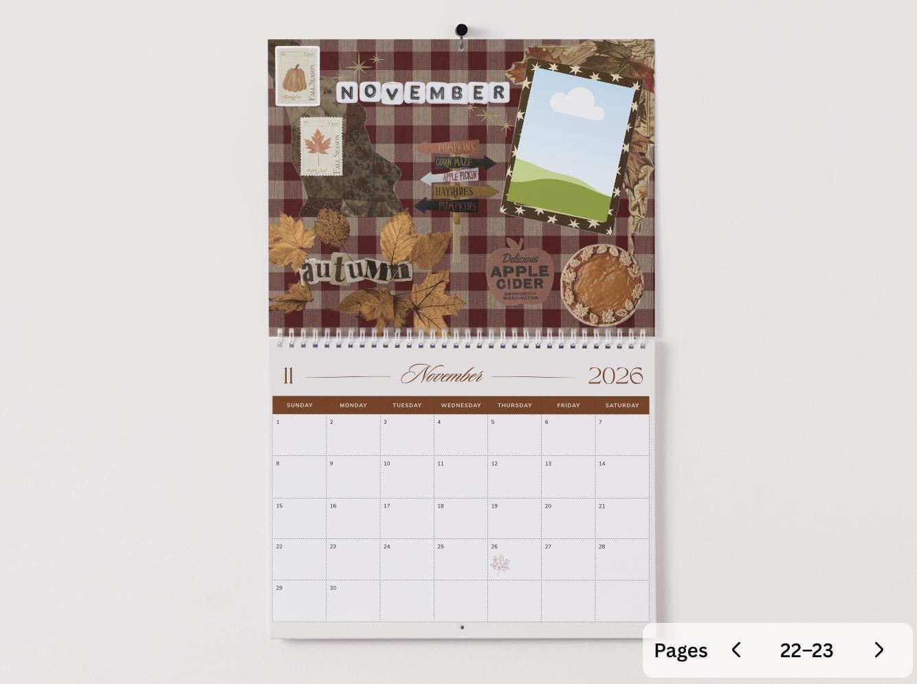 2026 Vision Board Calendar Template – DIY Canva Design (digital ...