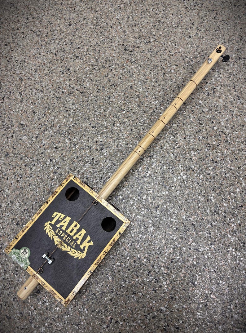 Handmade Electric Diddley Bow – One‑string Cigar Box Guitar W/ Pickup ...