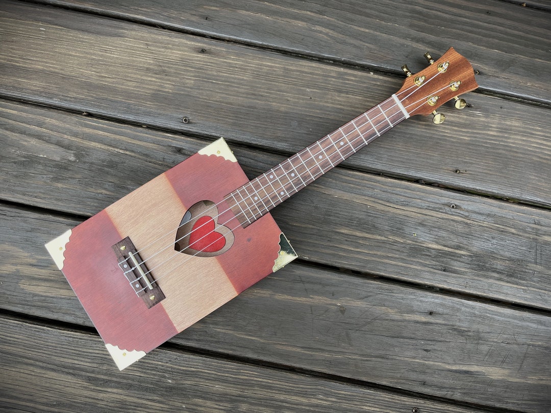 Cigar Box Ukulele Concert Handmade 4 String Concert Acoustic/electric ...