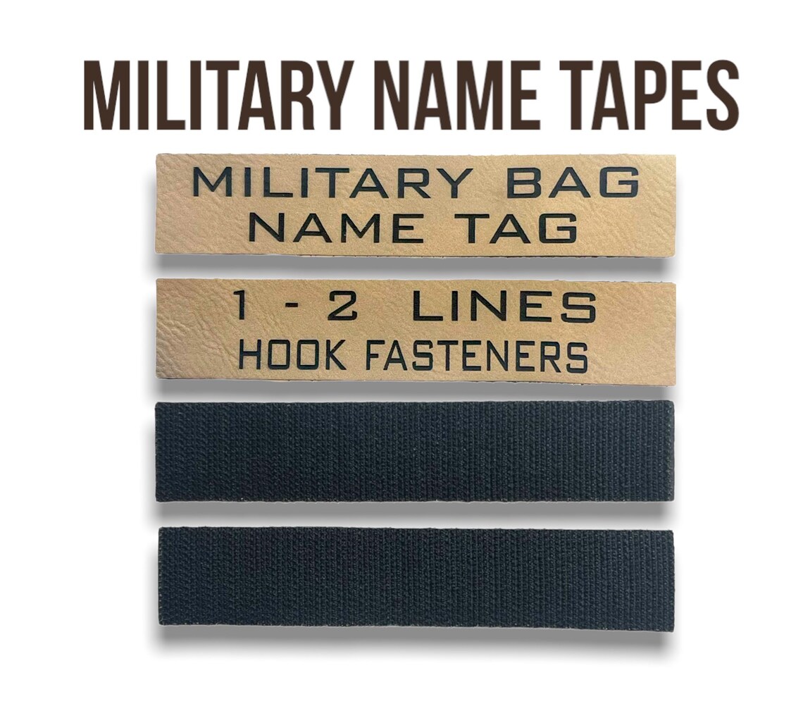 Custom Military Name Tapes Tags Deployment Hook Fastener Backpacks ...