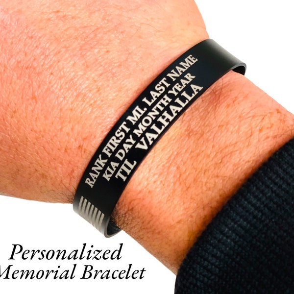 Military Memorial Bracelet - Etsy