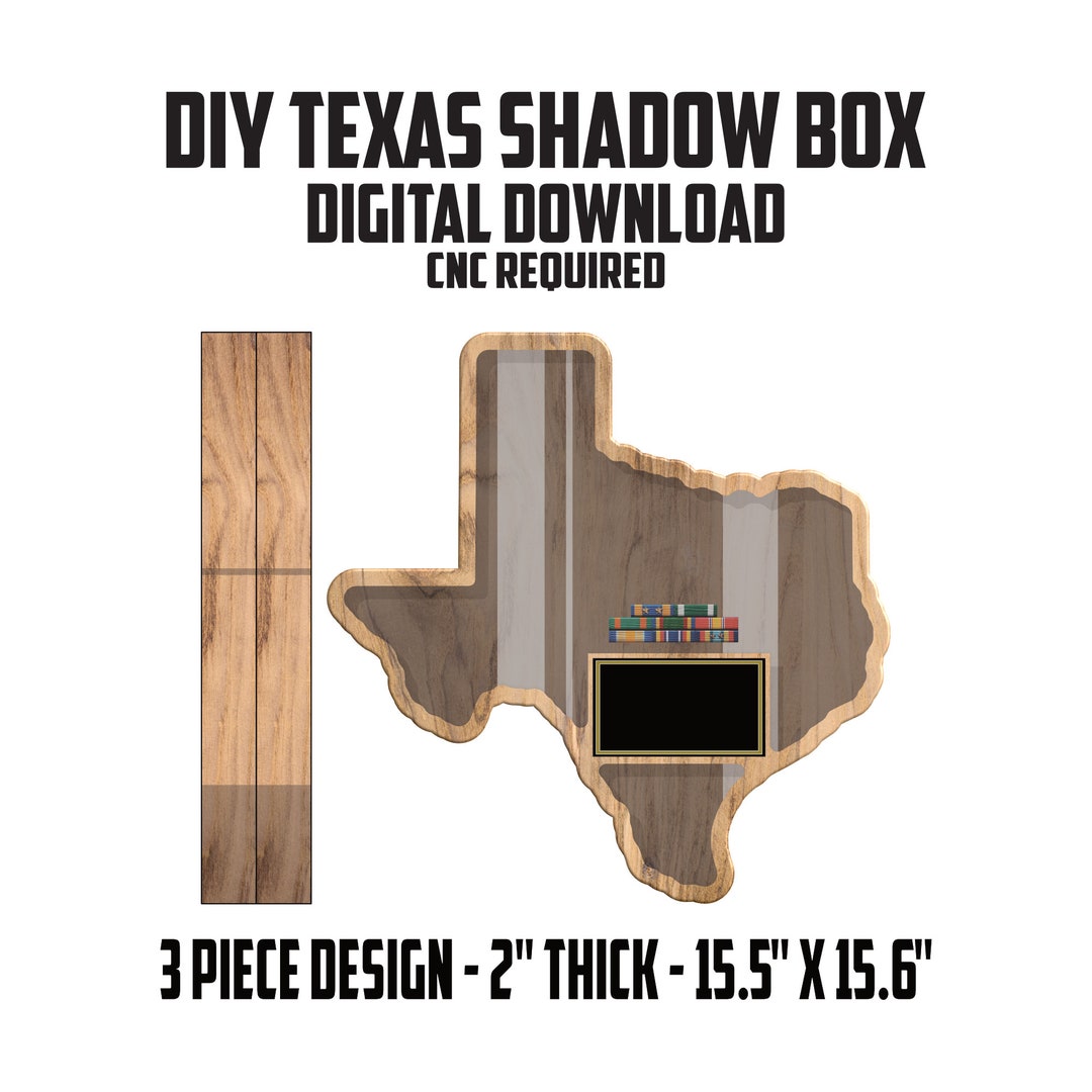 DIY Texas Military Shadow Box | Frameless | CNC Digital Download SVG ...