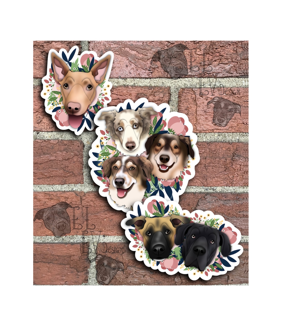Personalized Dog Vinyl Stickers, Waterproof and Weatherproof Stickers ...
