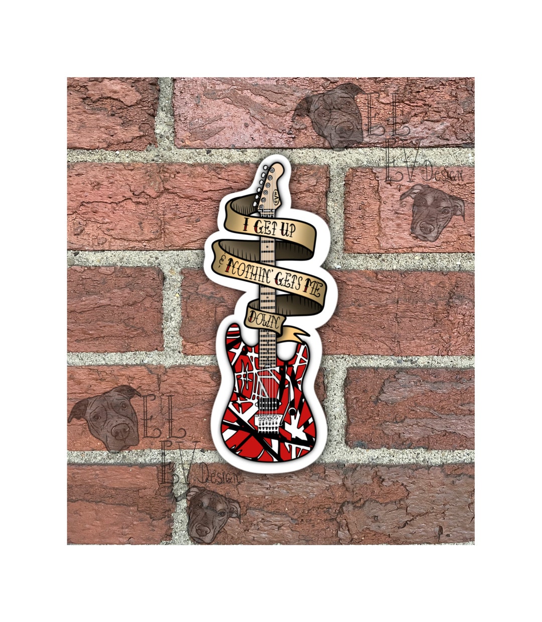 Van Halen Vinyl Sticker, Gift for Music Lovers, Eddie Van Halen Sticker ...