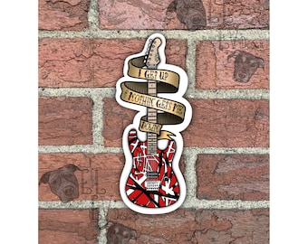 Eddie Van Halen Sticker Vinyl Sticker Valentines Gift - Etsy