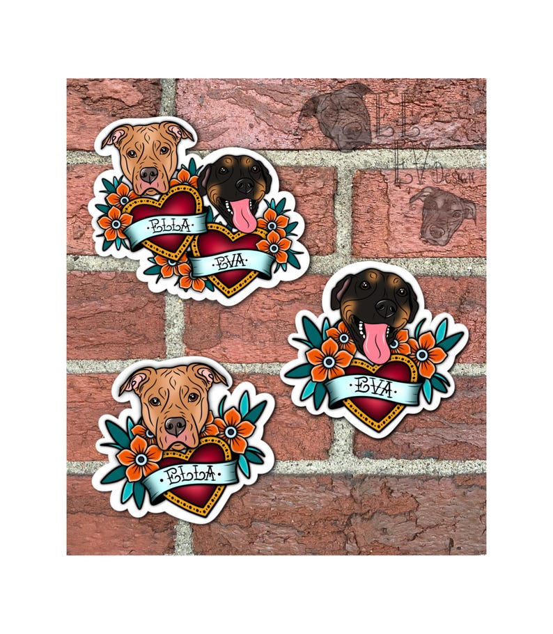 Personalized Dog Vinyl Stickers, Waterproof and Weatherproof Stickers ...