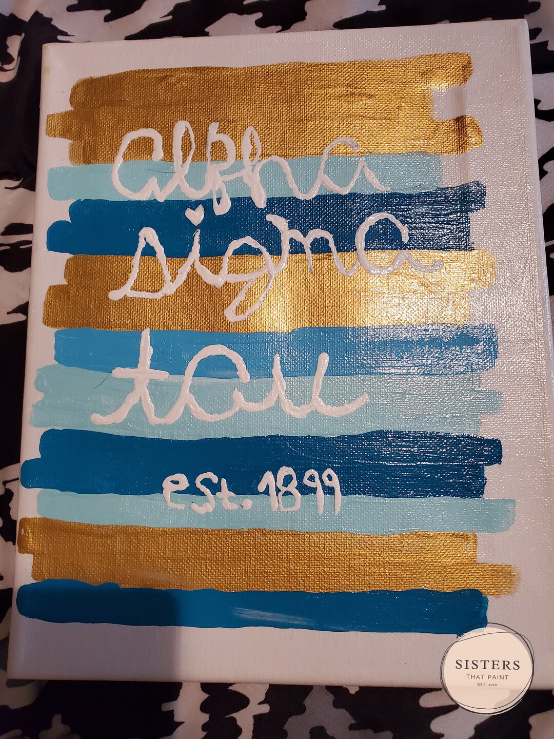 Sorority Line Background With Script Font Painting - Etsy