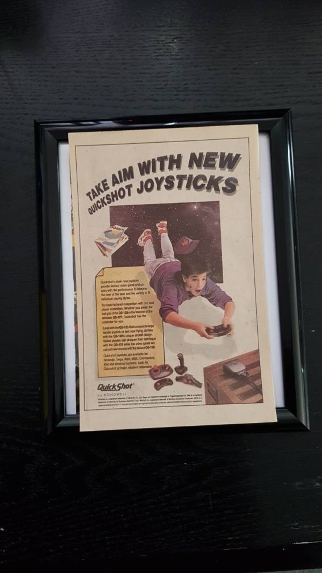 Quickshot Joysticks Advertisement Poster in Frame - Etsy