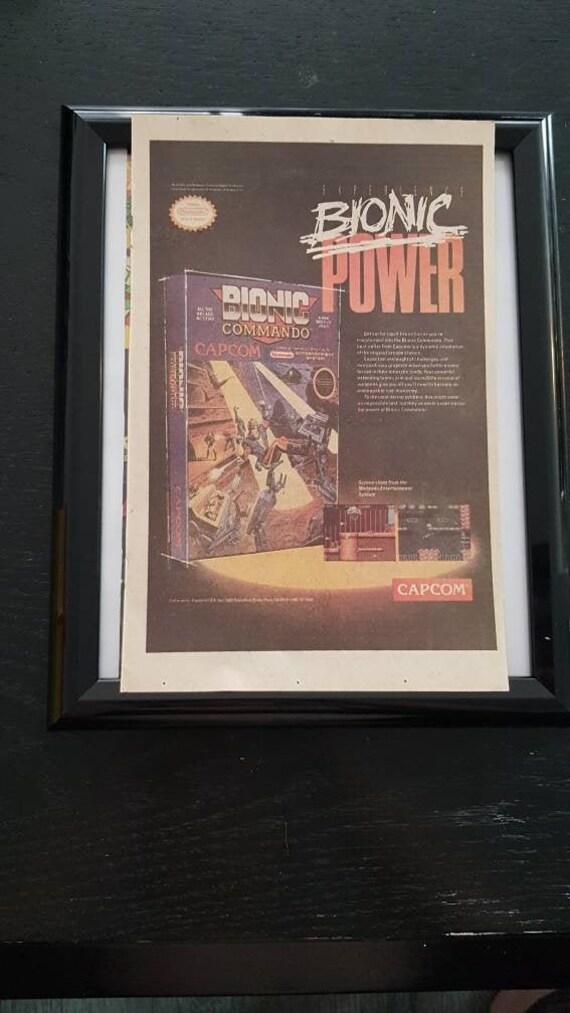 Bionic Commando Advertisement Poster in Frame | Etsy