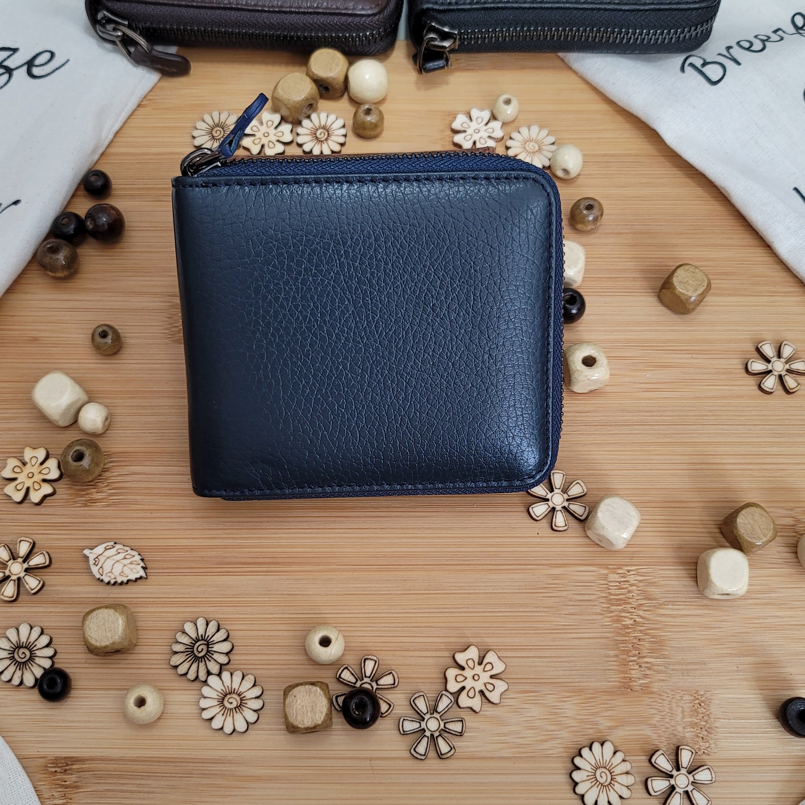 Handmade Unisex Card Wallet, Personalized Men Leather Wallet, Women ...