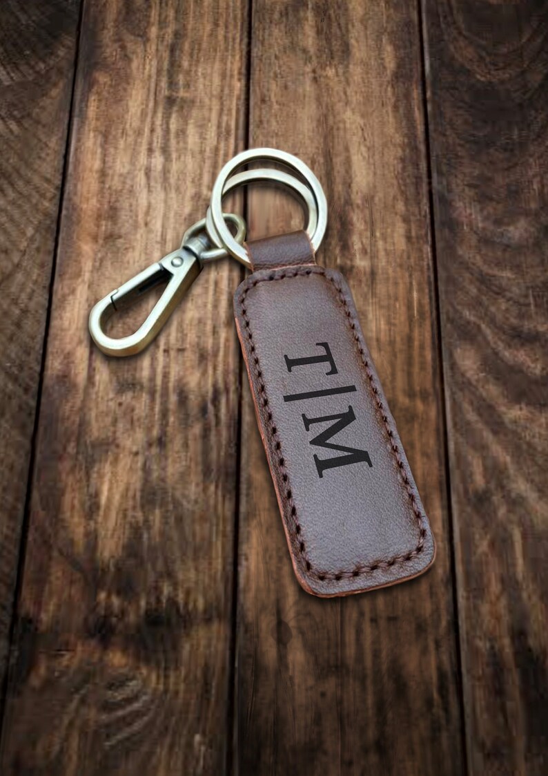 Personalized Leather Keychain Customized Leather Key Ring - Etsy