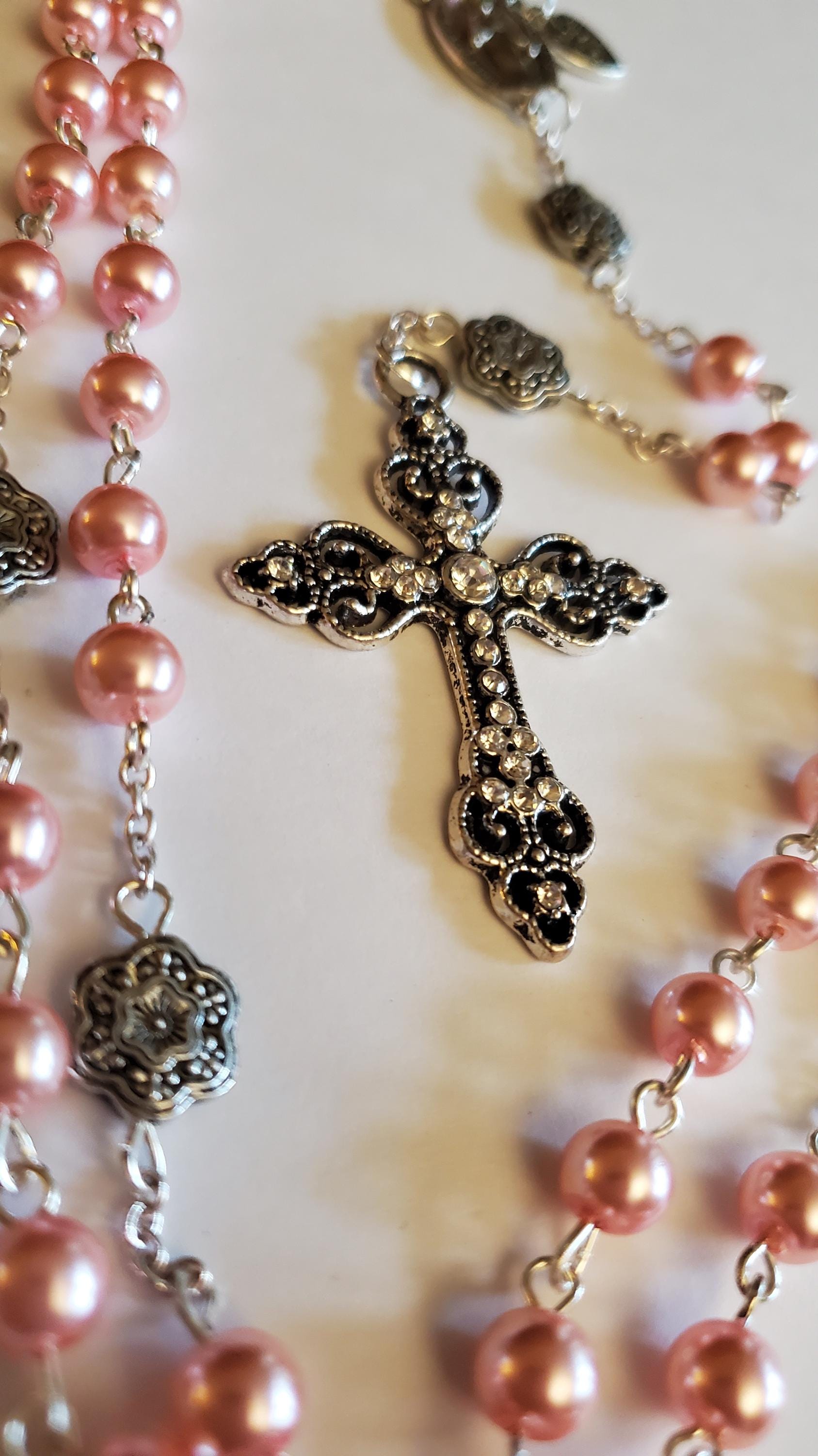 Beautiful Pink Rosary - Etsy