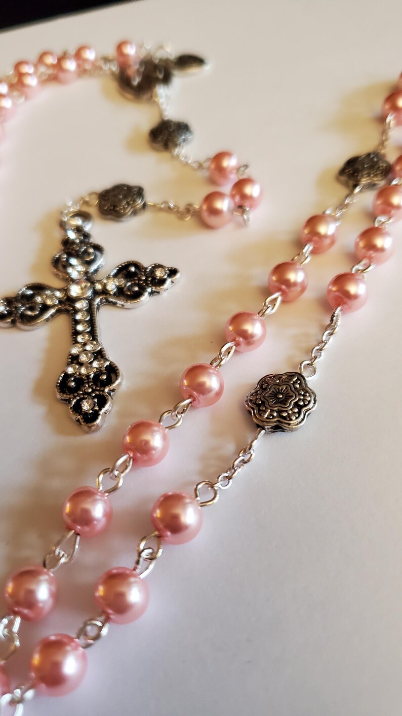 Beautiful Pink Rosary - Etsy