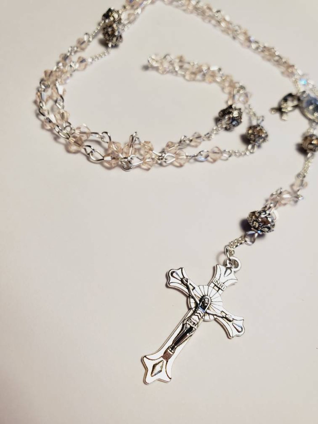Pretty Pale Pink Rosary - Etsy