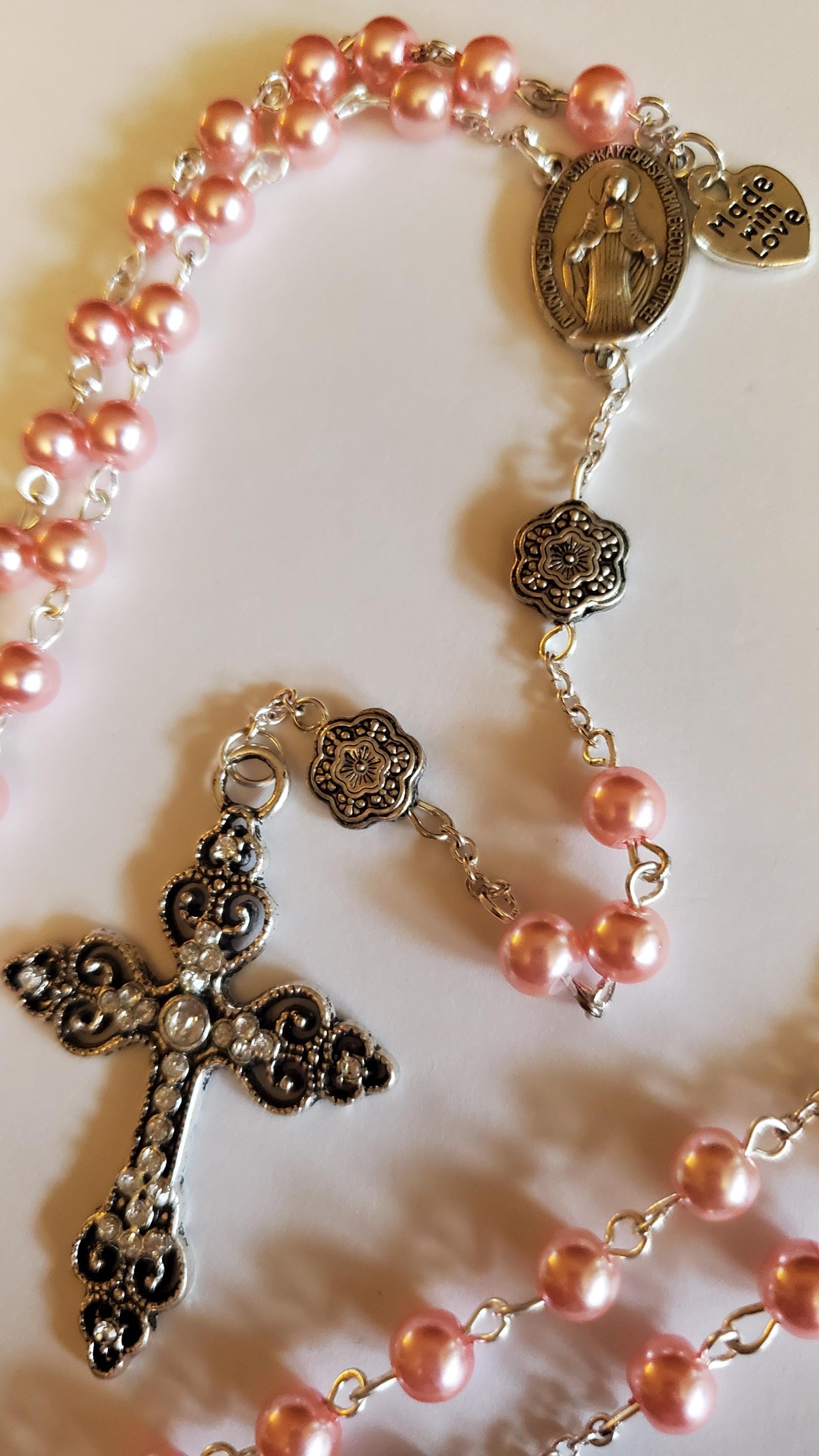 Beautiful Pink Rosary - Etsy