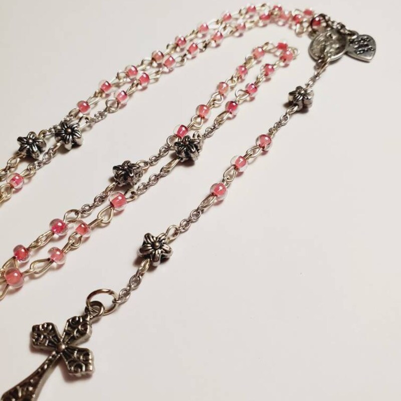 Pink Rosary - Etsy