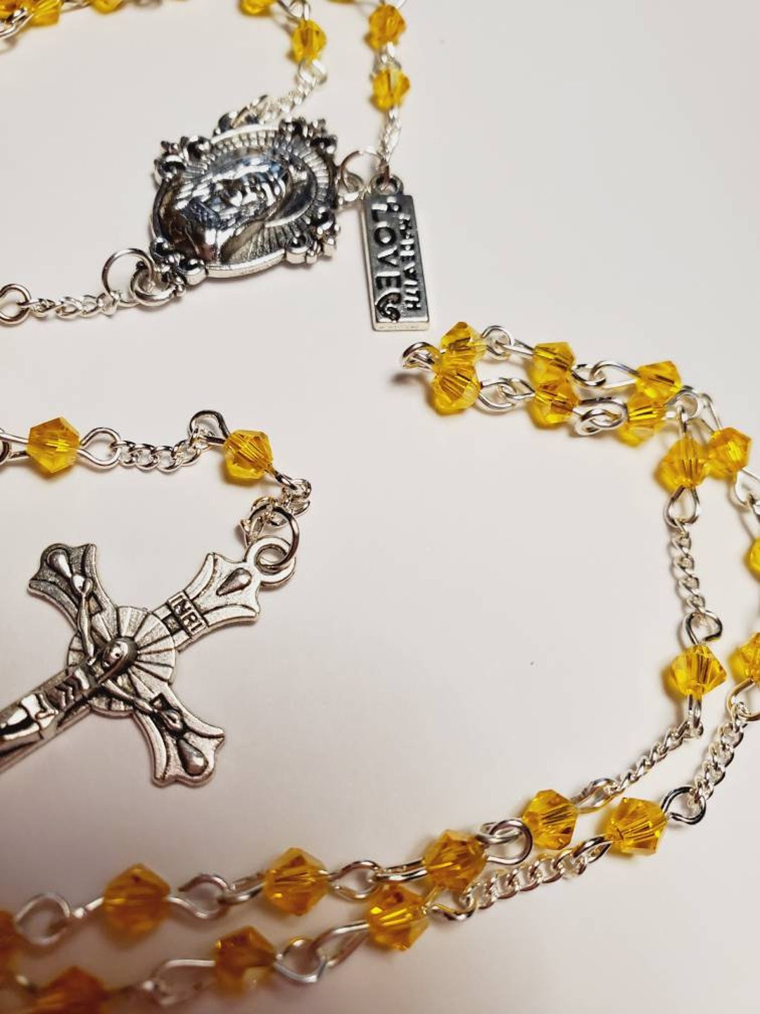 Beautiful Yellow Rosary - Etsy