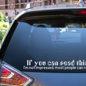 Car Vinyl Decal Sticker | Funny Bumper Decal Sticker | Read Not ...