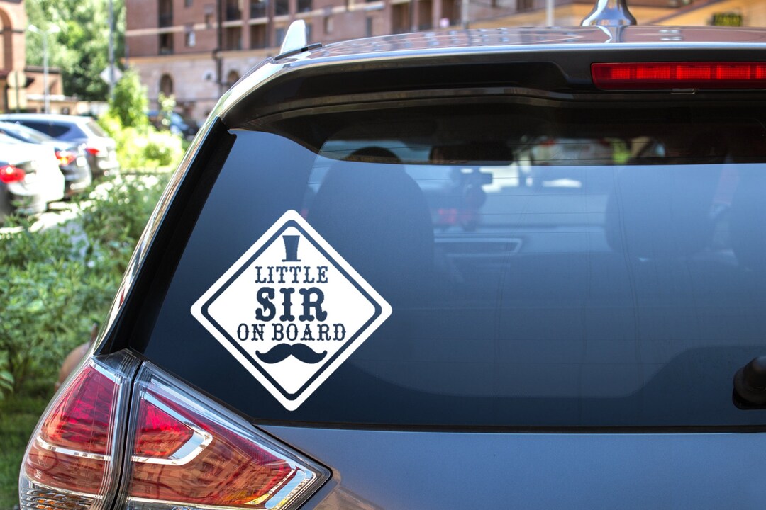 Car Baby Vinyl Sticker | Little Sir on Board Car Sticker | Funny Bumper ...