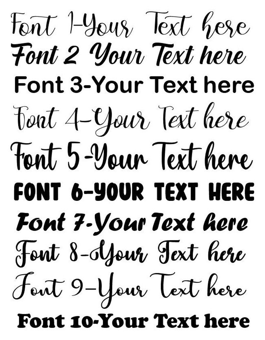 Personalised Text Vinyl Sticker | Word, Name Sticker | Cut Fancy Font ...