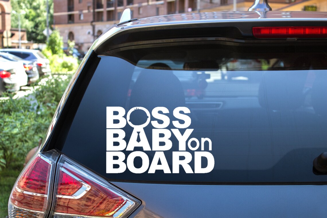 Car Vinyl Decal Sticker | Boss Baby on Board | Car Sticker | Funny ...