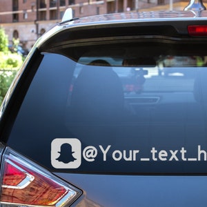 Personalised Car Vinyl Sticker | 1 or 2 Snapchat Stickers | Car Window ...