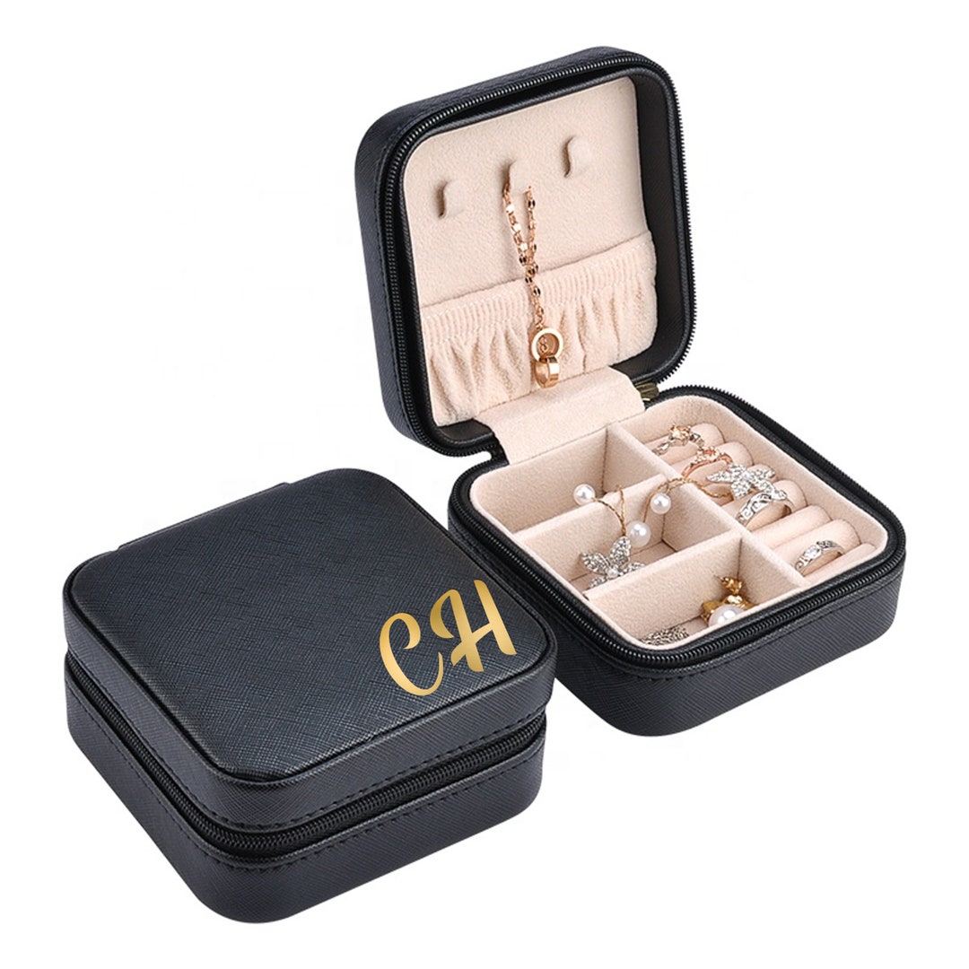 Personalised Vegan Leather Jewellery Box | Initials Gift - Etsy