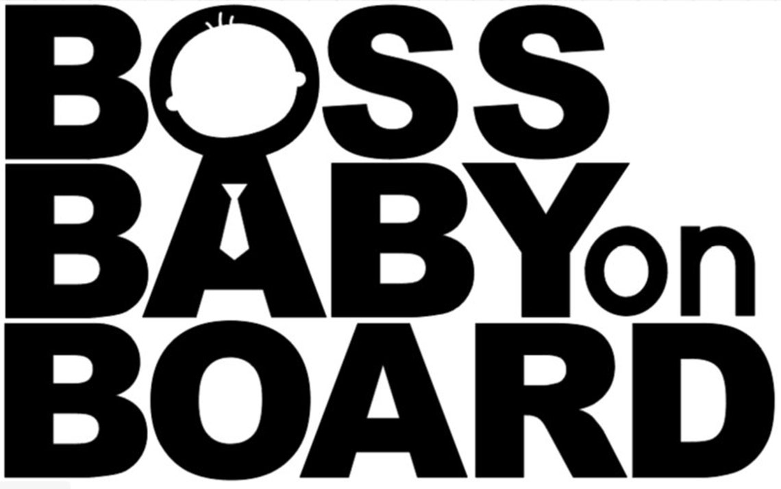 Car Vinyl Decal Sticker Boss Baby on Board Car Sticker - Etsy