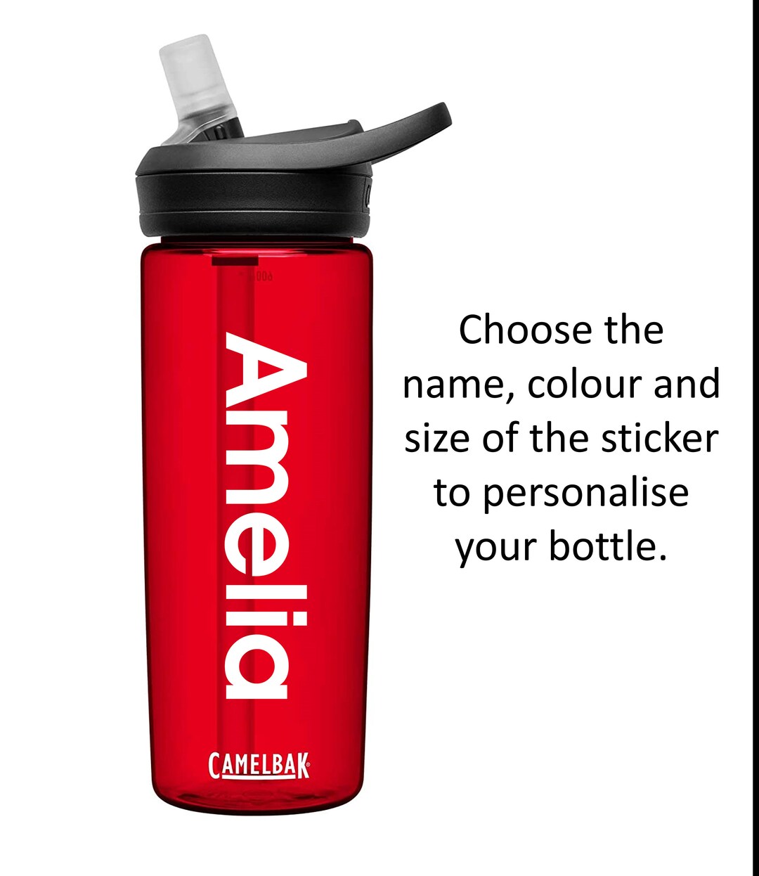 Personalised Custom Water Bottle | Vinyl Sticker | Back to School ...